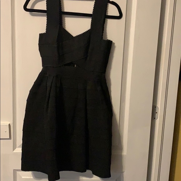 Dresses | Black Mini Dress With Peekaboo In Chest | Poshmark